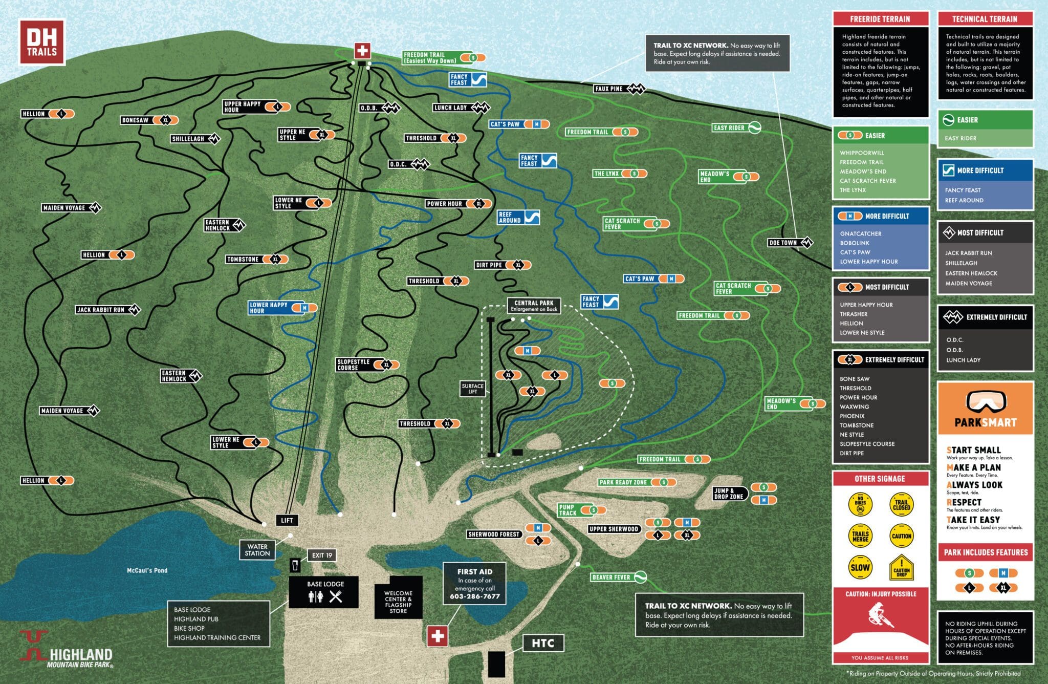 Trail Map | Highland Mountain Bike Park