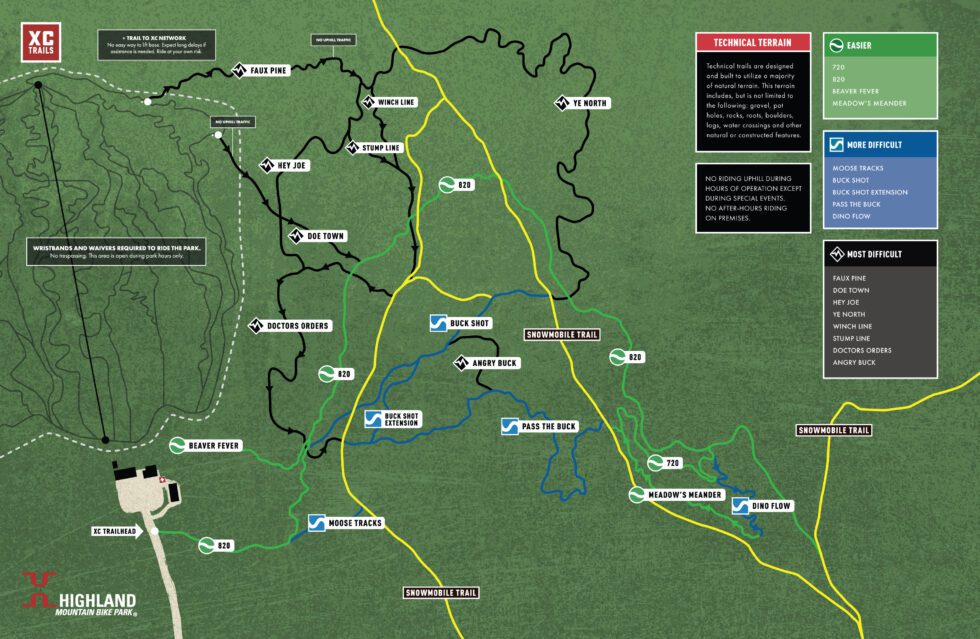 Trail Map | Highland Mountain Bike Park