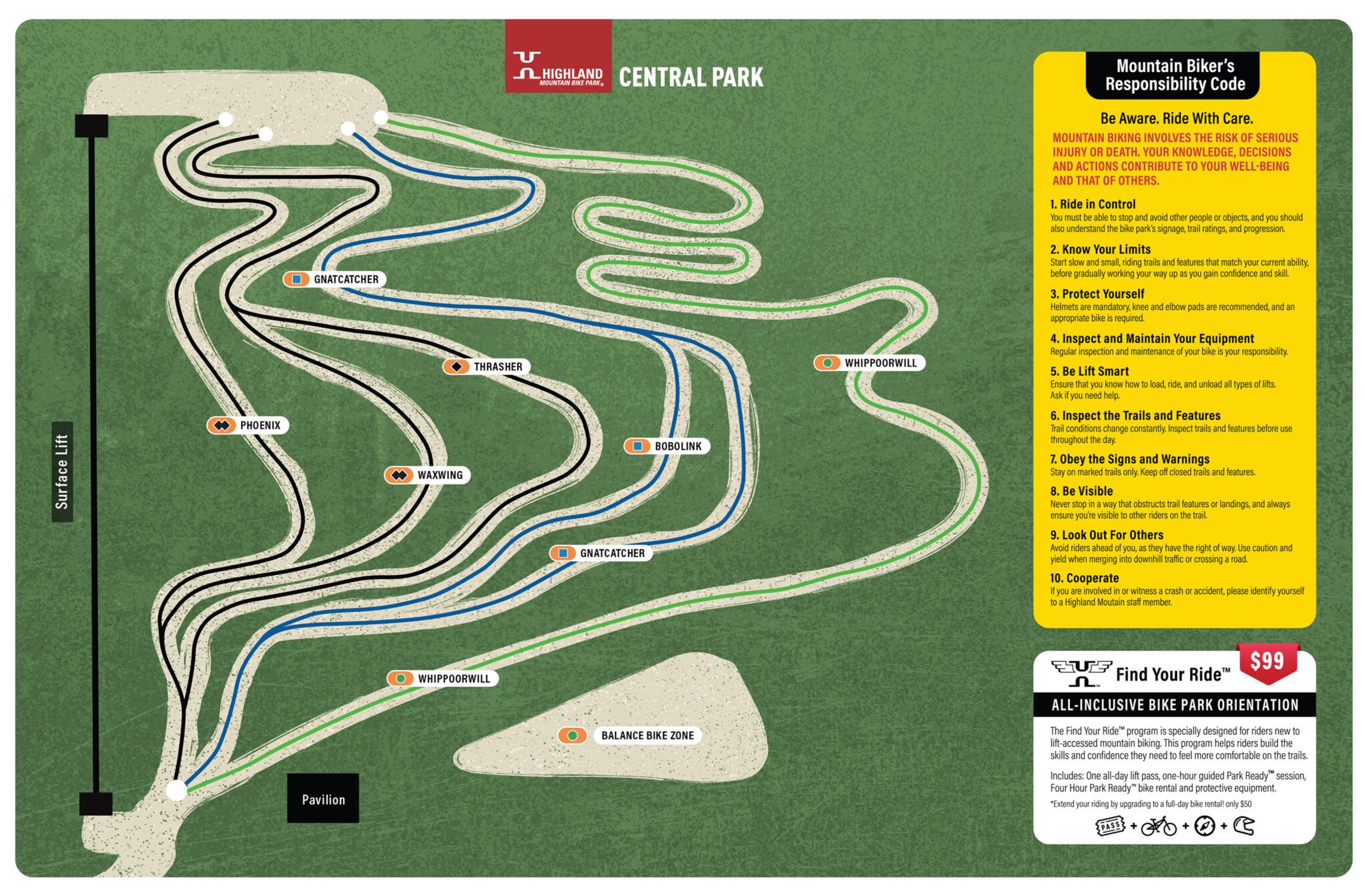 Trail Maps | Highland Mountain Bike Park